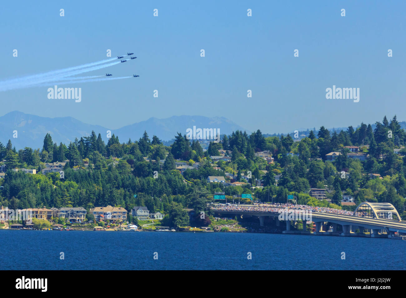 U.S. Naval airshow Blue Angels, Lake Washington, Seafair Celebration ...