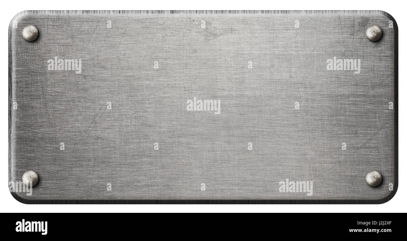 scratched steel metal plate isolated with clipping path Stock Photo - Alamy