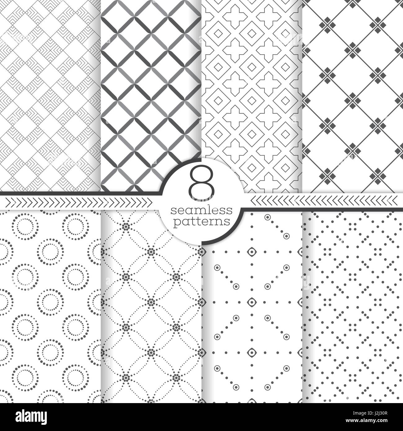 Seamless patterns set. Modern stylish textures. Regularly repeating ...