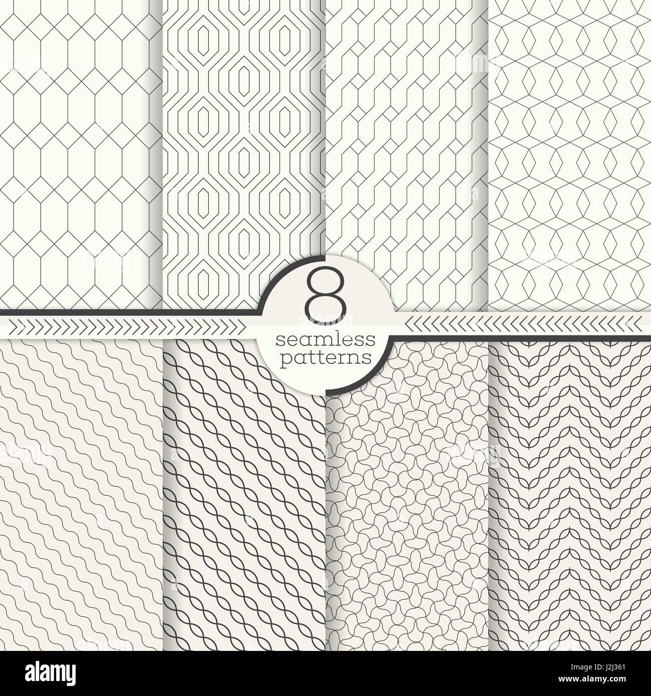 Seamless patterns set. Modern stylish textures. Regularly repeating ...