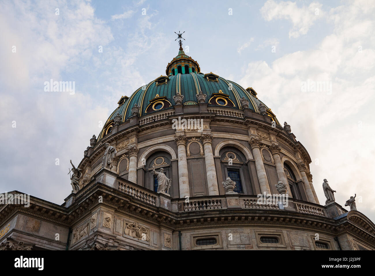 Dome of Frederik's Church, popularly known as The Marble Church for its ...