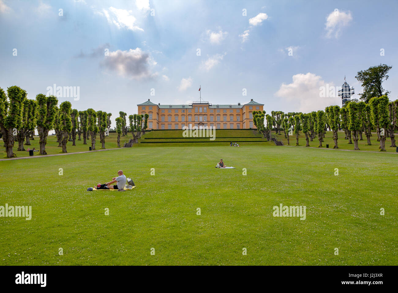 Frederiksberg castle and park. Sunny summer day. Copenhagen, Denmark ...