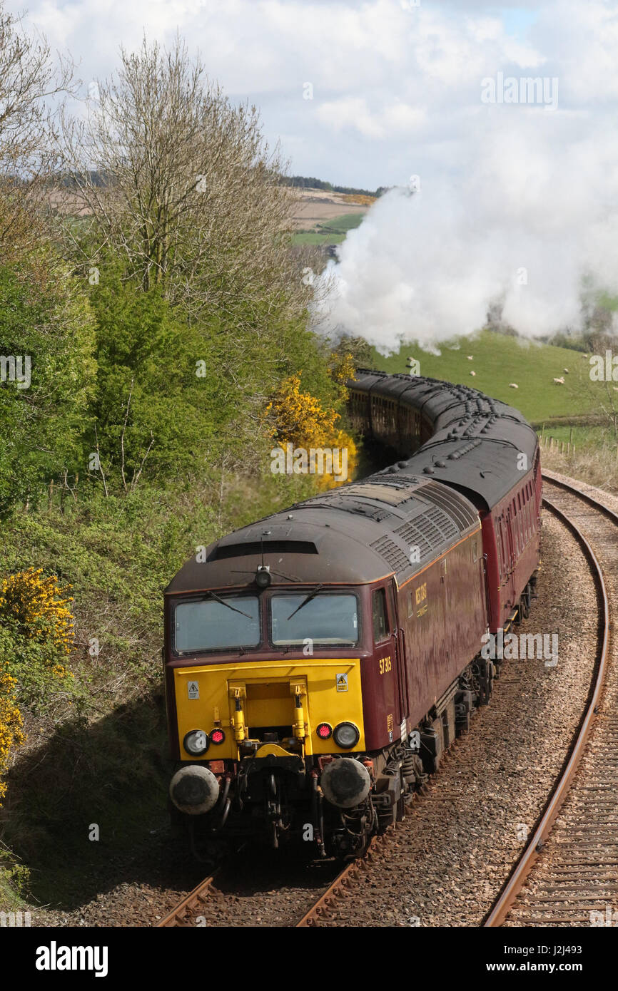 Class A4 steam locomotive 60009 Union of South Africa on a loaded test ...