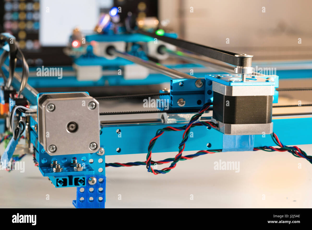 Stepper motor on industrial machine Stock Photo - Alamy