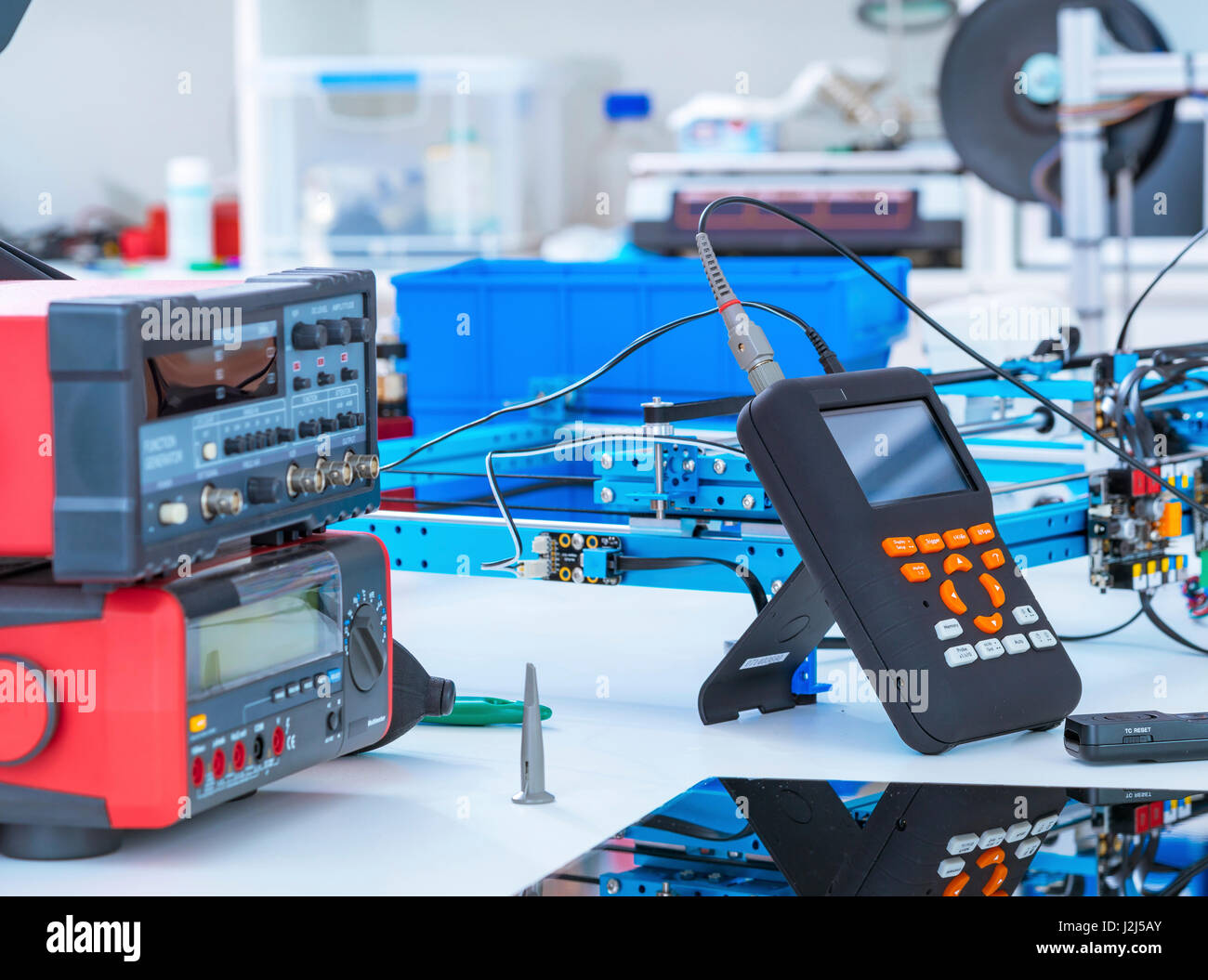 Electronics laboratory equipment and machinery Stock Photo - Alamy