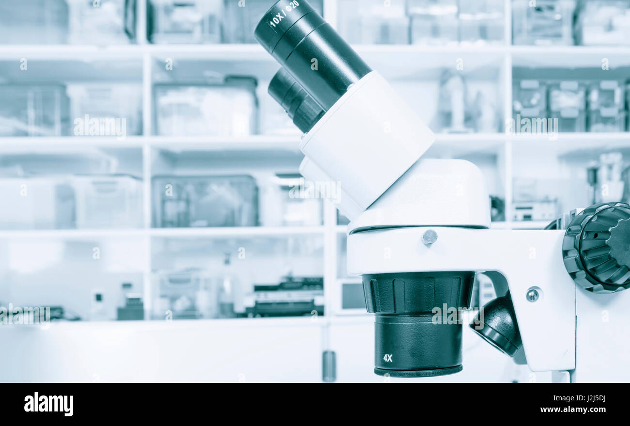 Microscope in the laboratory Stock Photo - Alamy