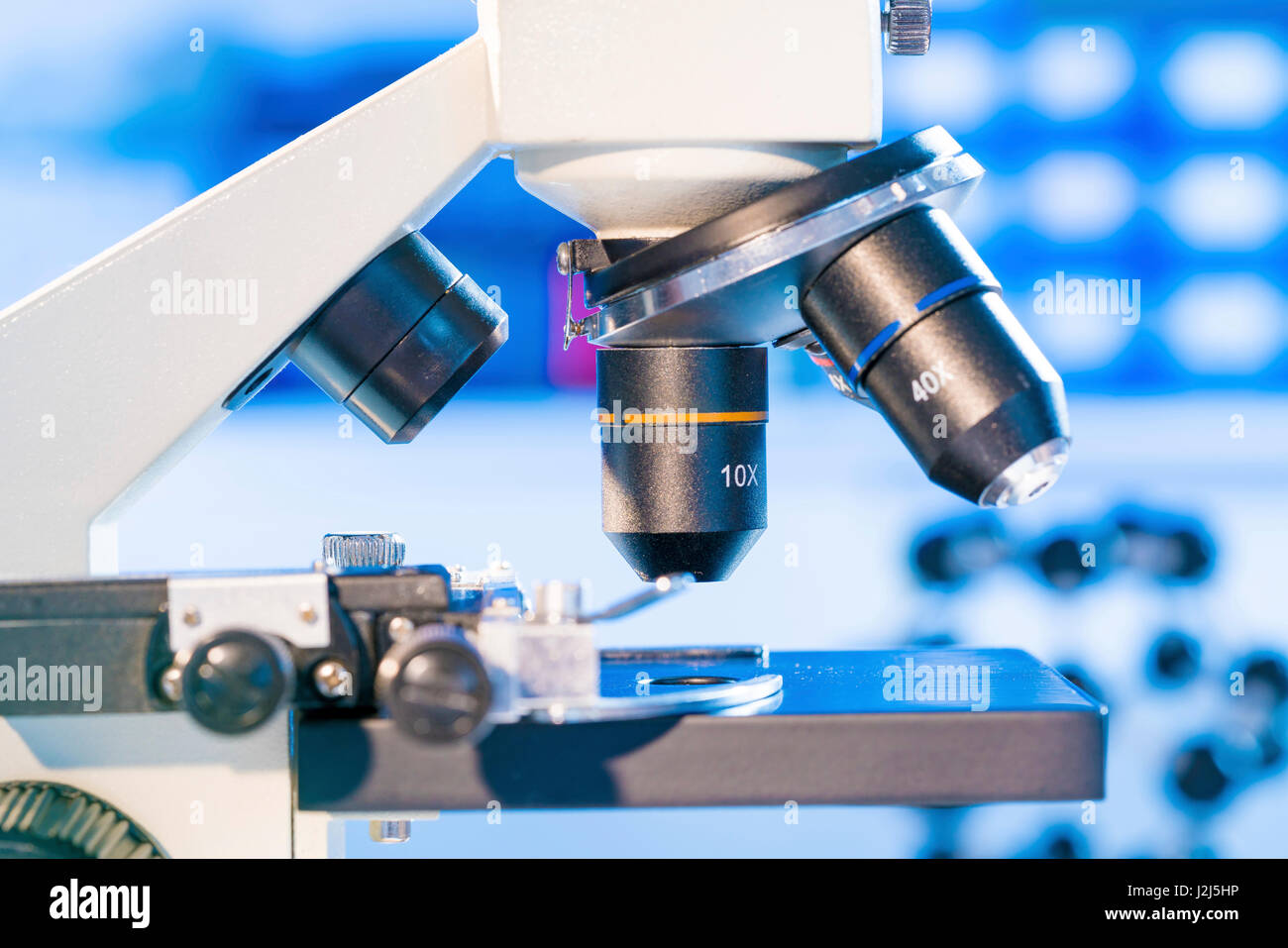 Microscope, close up Stock Photo - Alamy