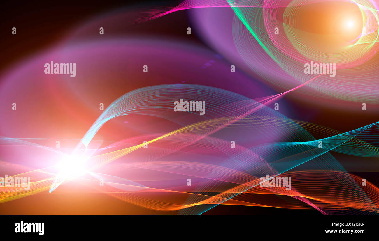 Brightly coloured swirls, illustration Stock Photo - Alamy