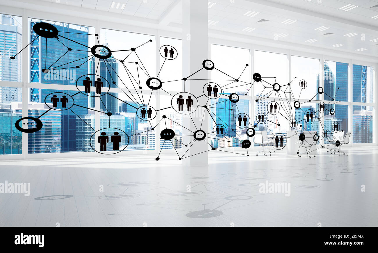 Networking and wireless connection as concept for effective modern ...