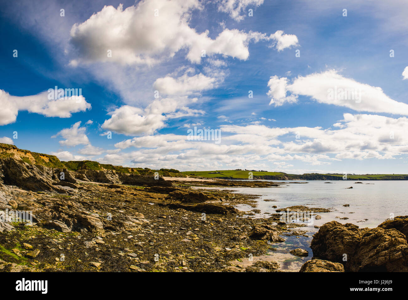 Idyllic coastal views from across the St Austell Bay area in Cornwall ...