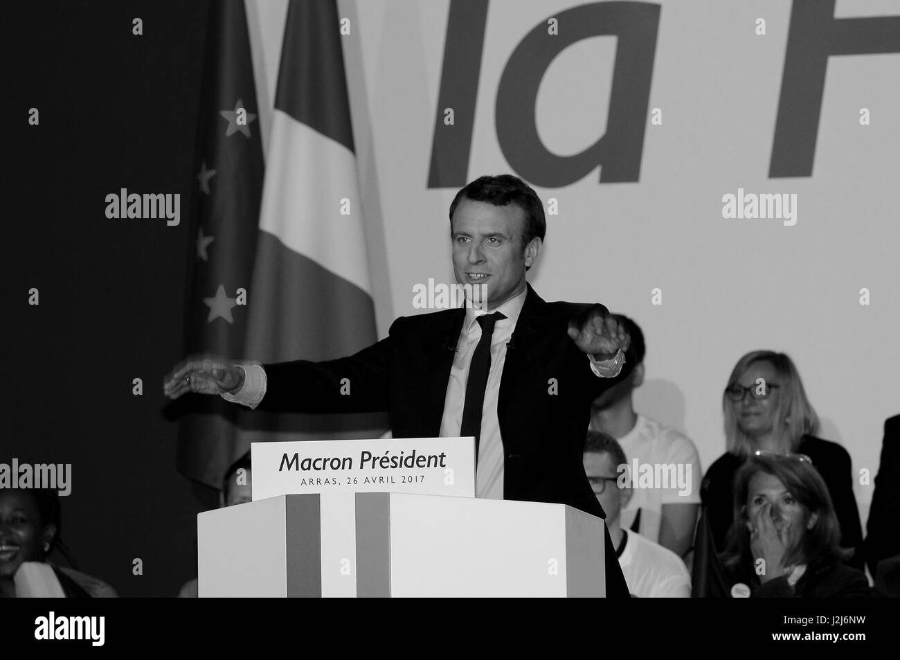 President emmanuel macron Black and White Stock Photos & Images - Alamy