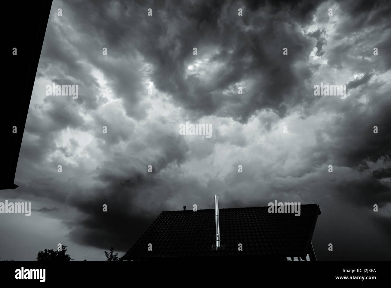 Thunderstorm over the house Stock Photo - Alamy