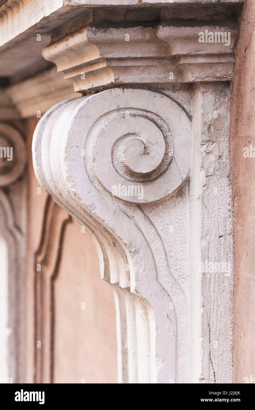 Baroque architecture details in Bologna - stucco Stock Photo - Alamy