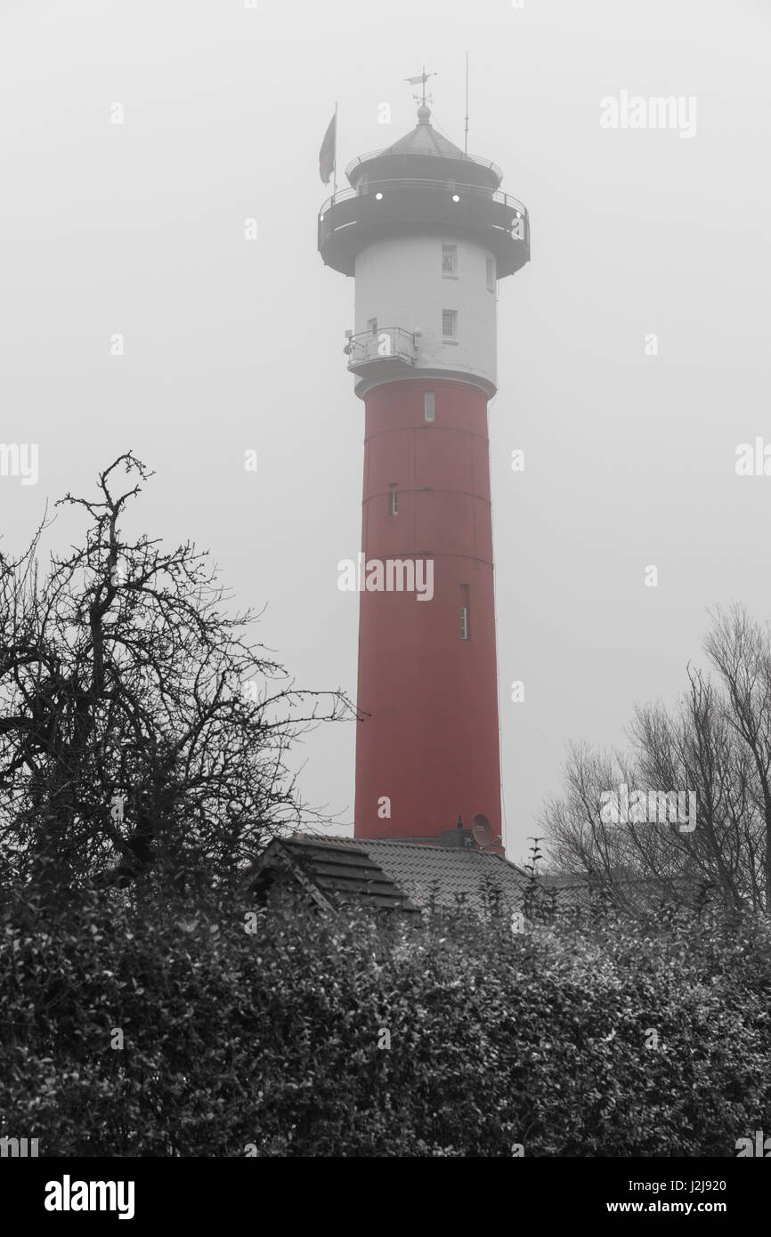 Old lighthouse and Inselmuseum (museum) on Wangerooge, Germany, Lower ...