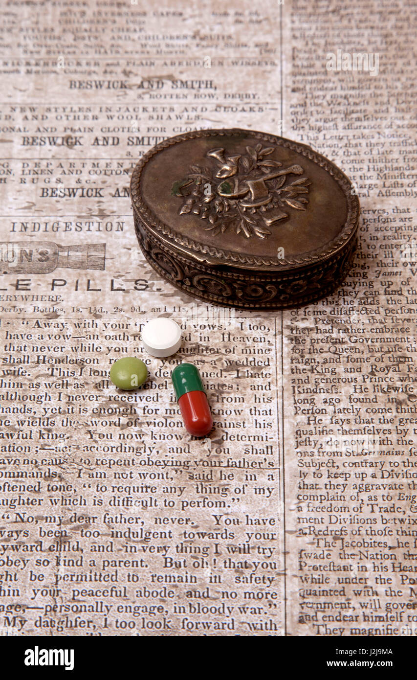 Vintage medicine tin hi-res stock photography and images - Alamy