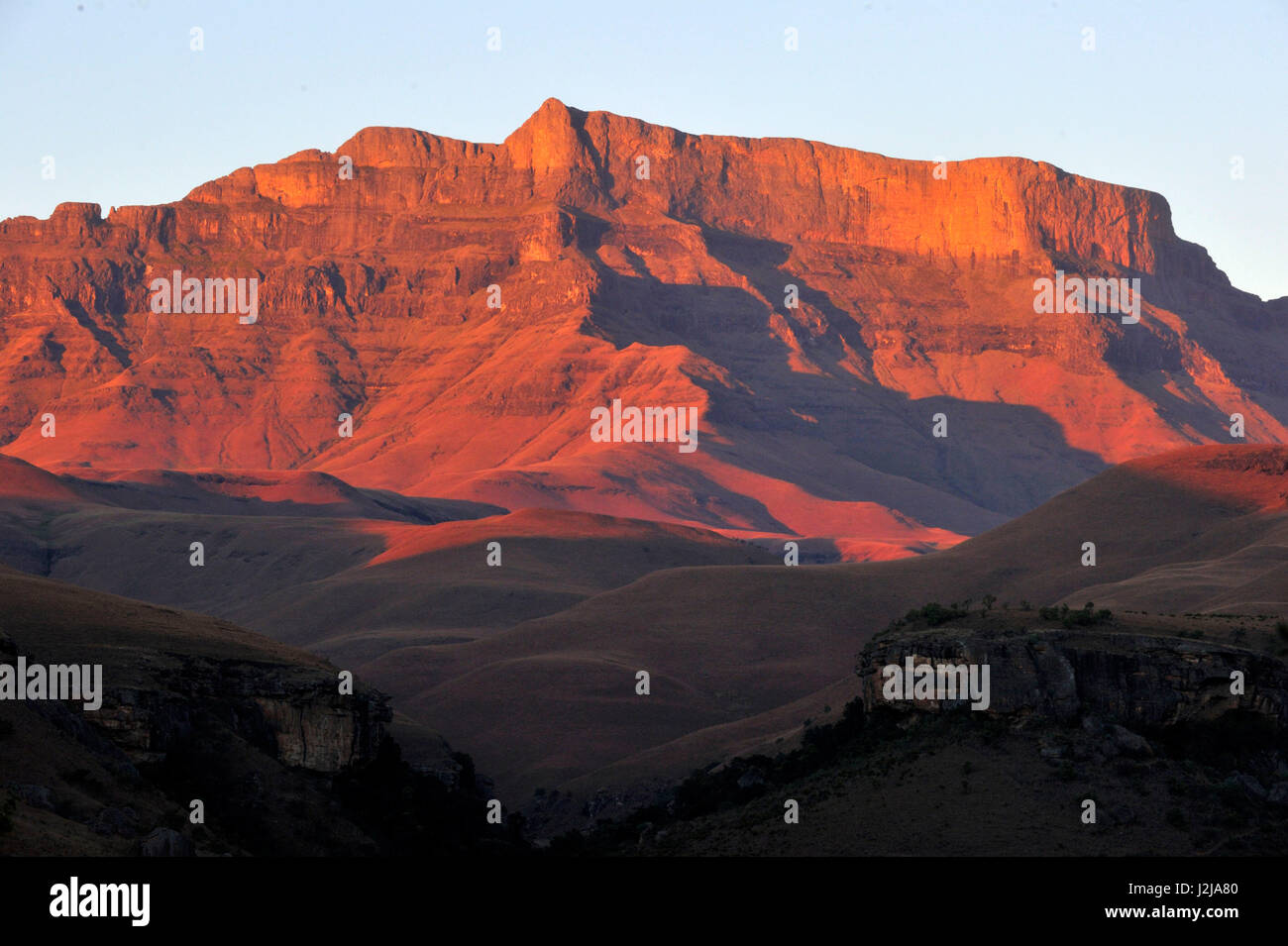 South Africa, Kwazulu Natal, Drakensberg mountains, uKhahlamba Park ...