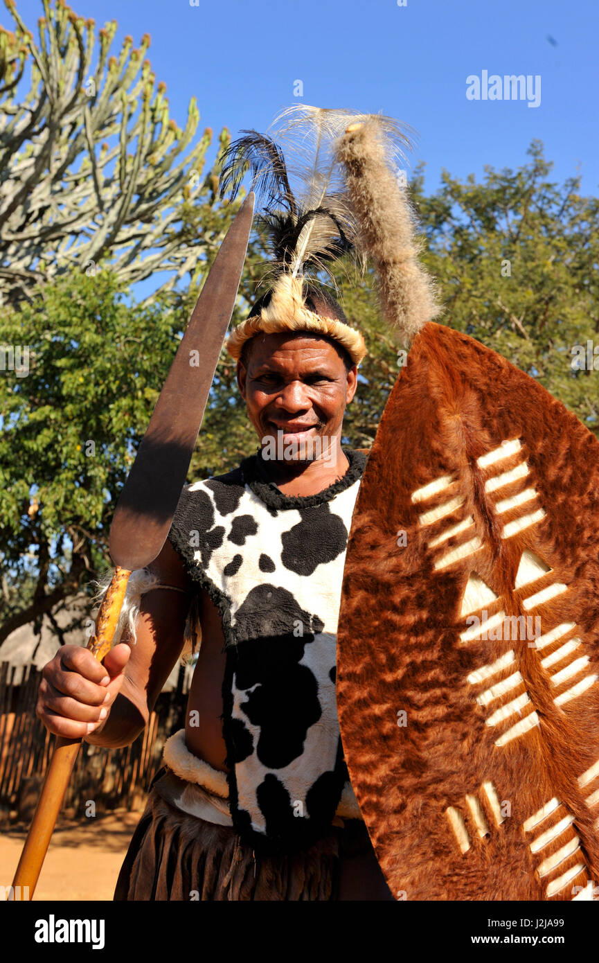 South Africa, Kwazulu Natal, Eshowe, Zululand, Shakaland Stock Photo ...