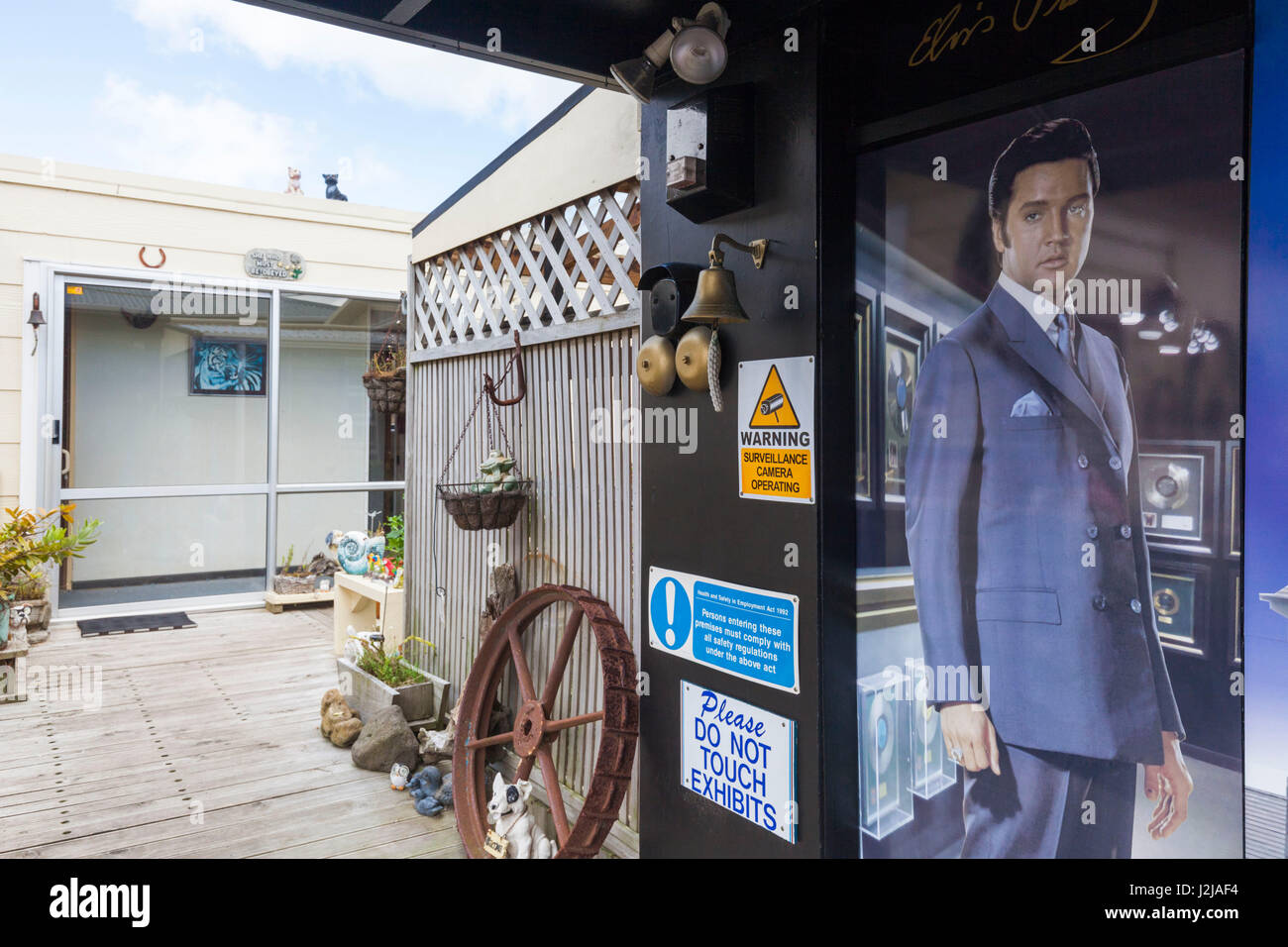New Zealand, North Island, Hawera, KD's Elvis Presley Museum, exterior ...