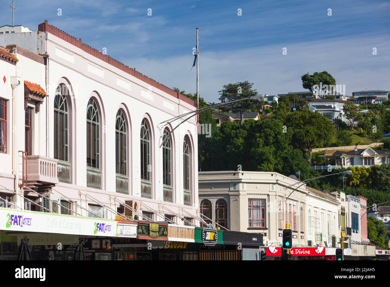 New Zealand, North Island, Hawkes Bay, Napier, art-deco architecture ...