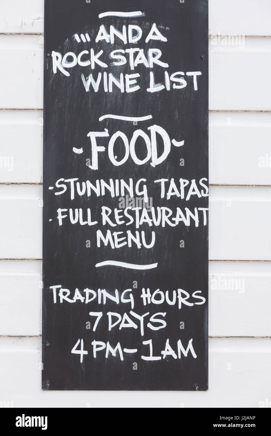 New Zealand, North Island, Martinborough, wine bar sign Stock Photo - Alamy