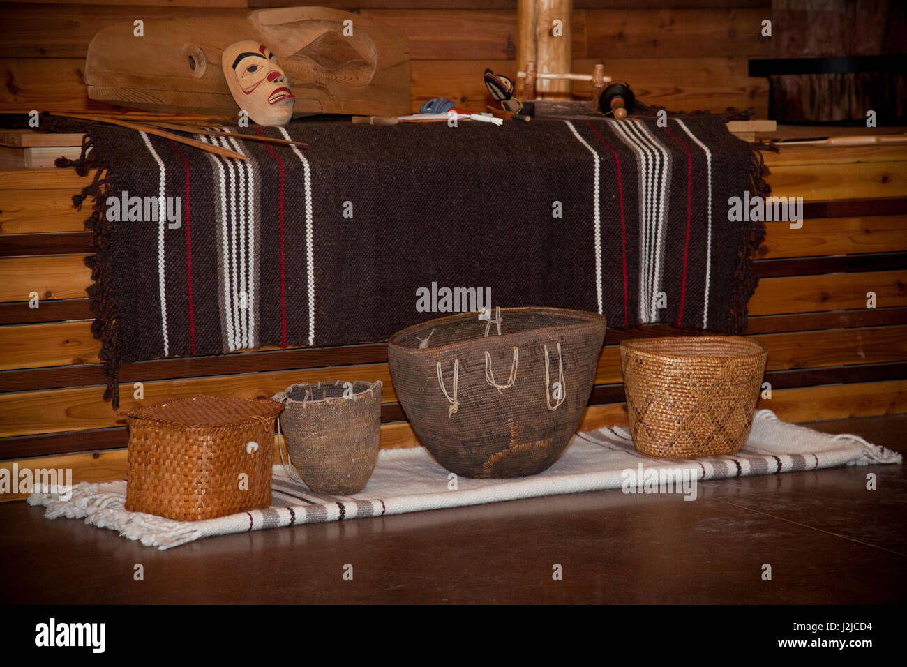 Coast salish basket hi-res stock photography and images - Alamy