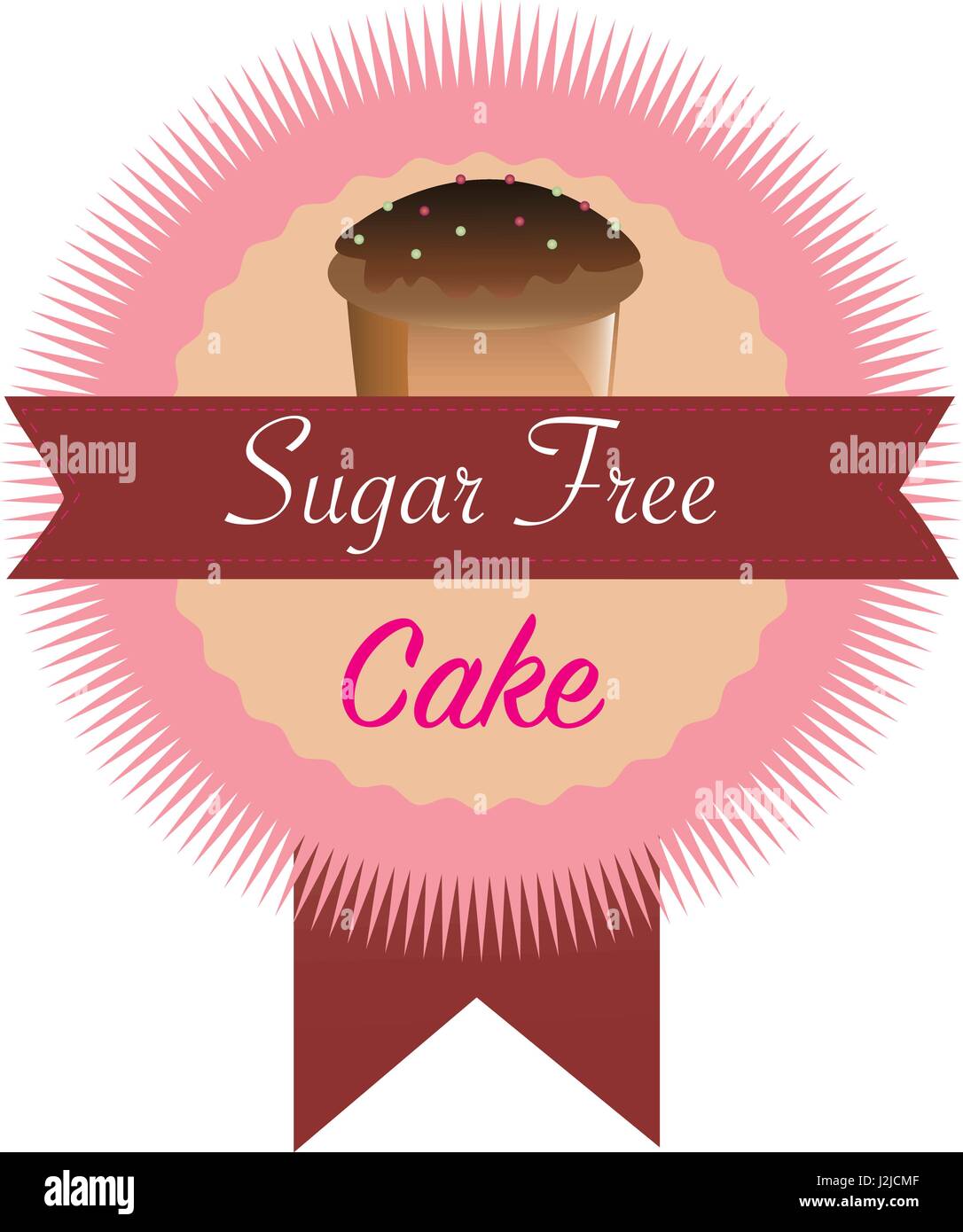 sugar free no sugar add. flat vector illustration Stock Vector Image ...