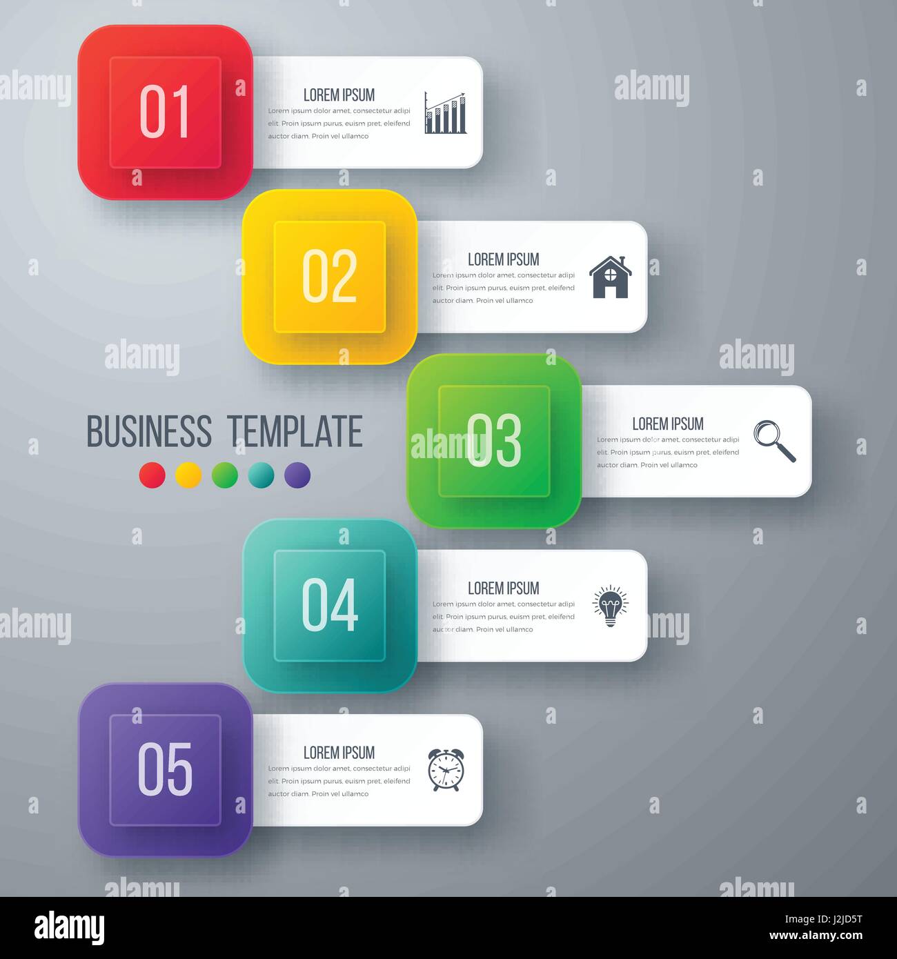 Vector illustration infographic five options Stock Vector Image & Art ...