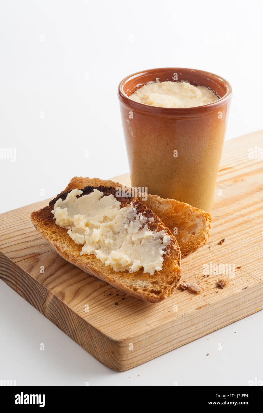 Artisanal cheese spread from the Pyrenees region in Spain Stock Photo ...