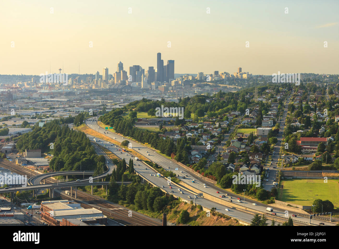 Aerial View of Seattle, Washington State, USA Stock Photo - Alamy