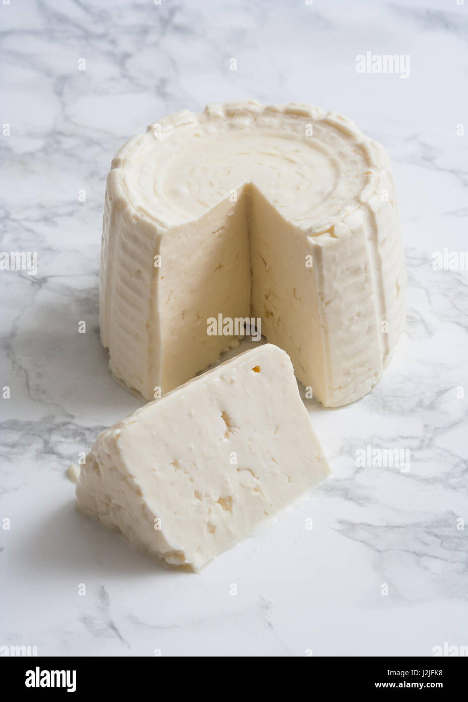 A traditional fresh sheep cheese from the Burgos province, Spain Stock ...