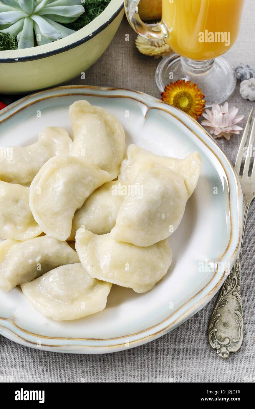 Traditional polish dumplings. Dinner dish Stock Photo - Alamy