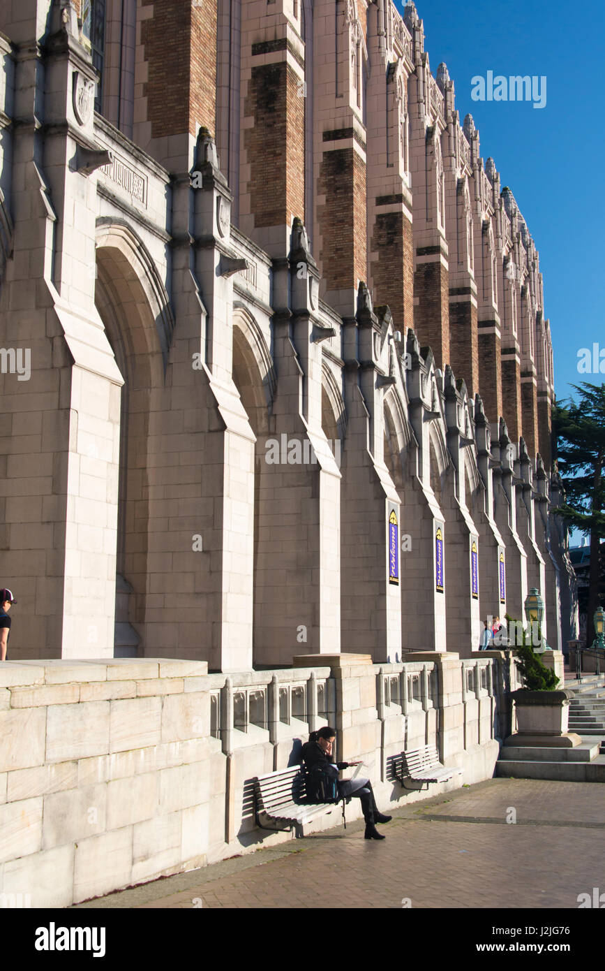 Seattle. University of Washington Henry Suzzallo library Stock Photo ...