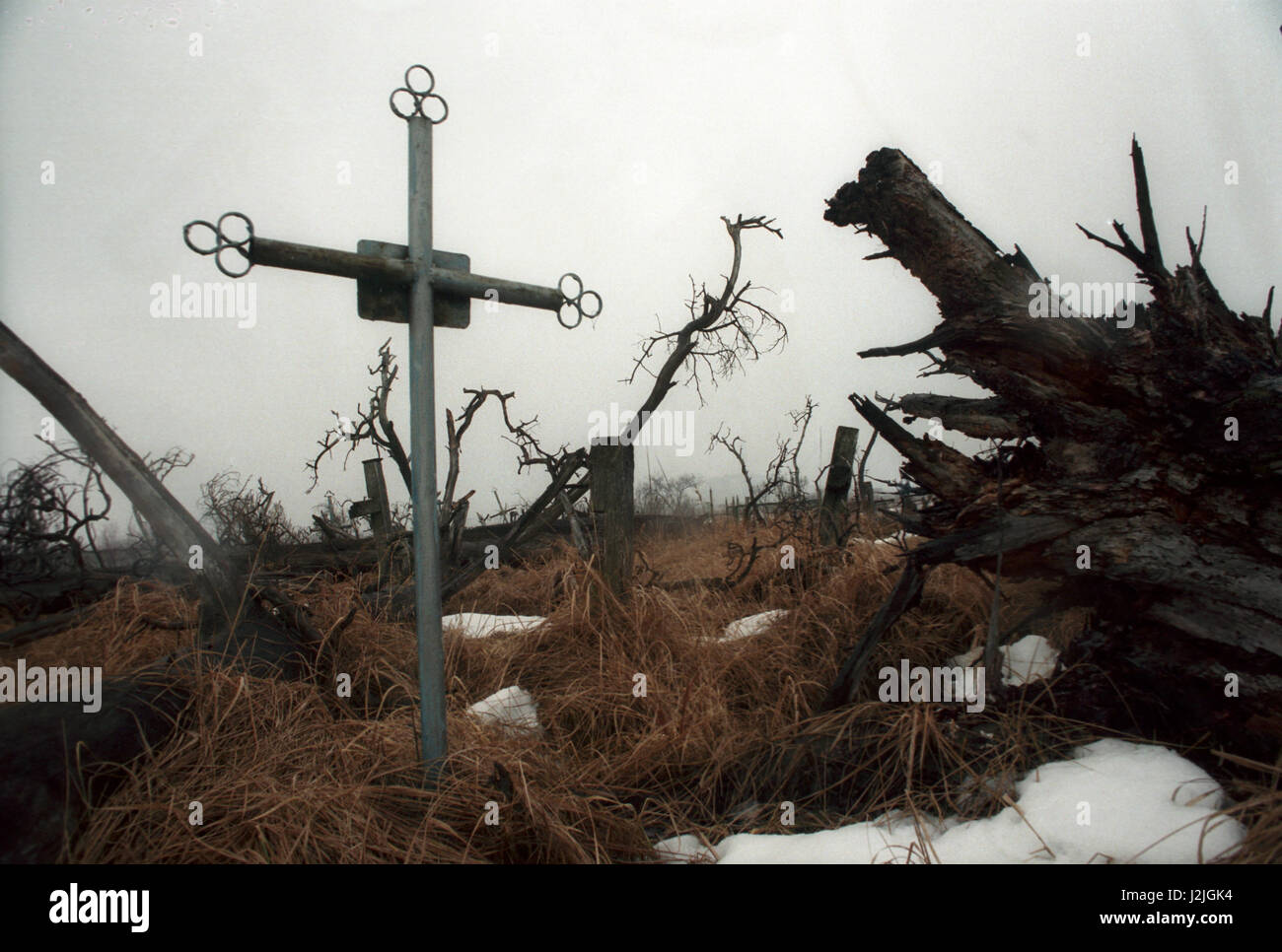 Ukraine. Chernobyl. Chernobyl cemetery Stock Photo - Alamy
