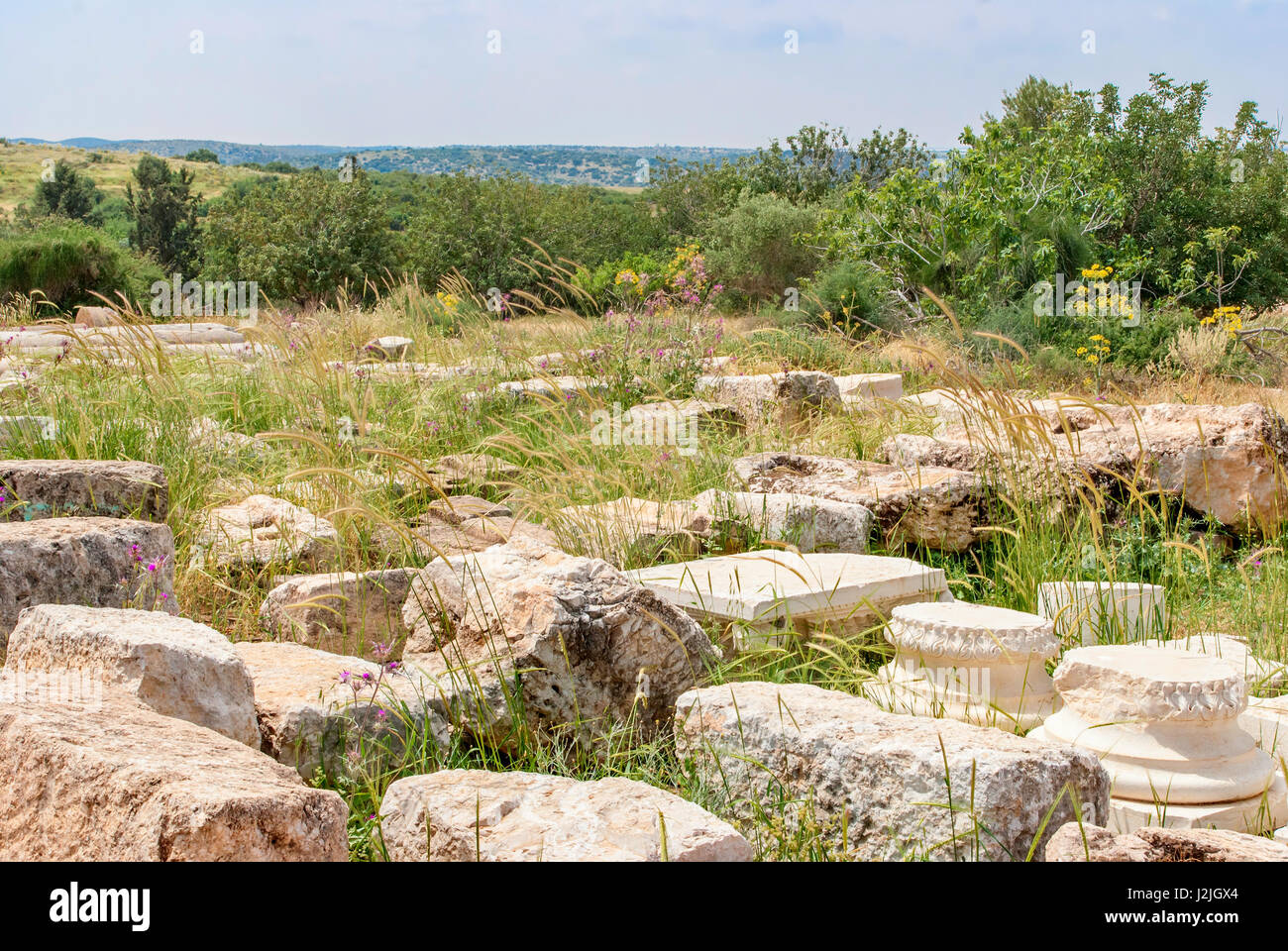 Archeological ruins ancient buildings in Beit Guvrin national Park ...