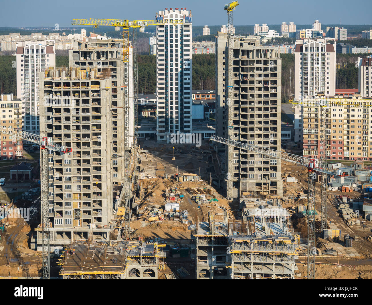 construction site on which to build high-rise buildings Stock Photo - Alamy
