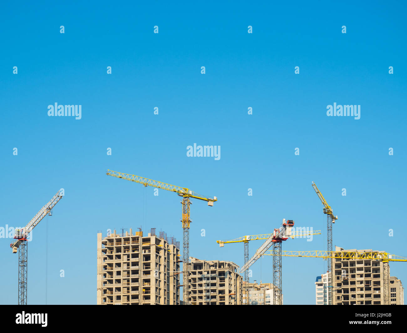 construction site on which to build high-rise buildings, background ...