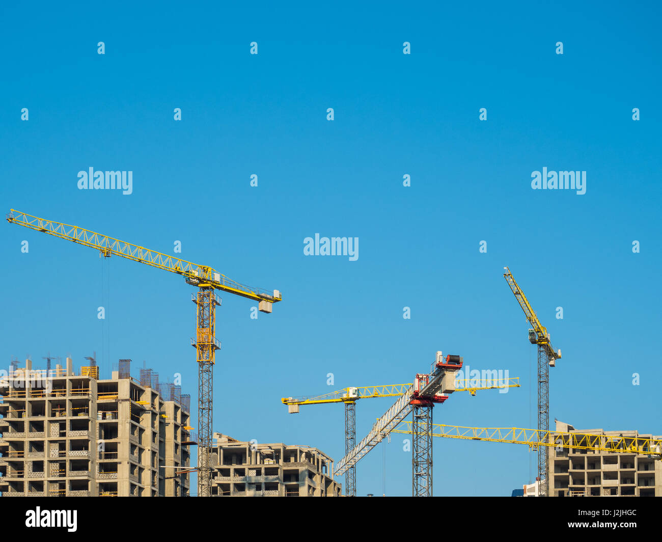 construction site on which to build high-rise buildings, background ...