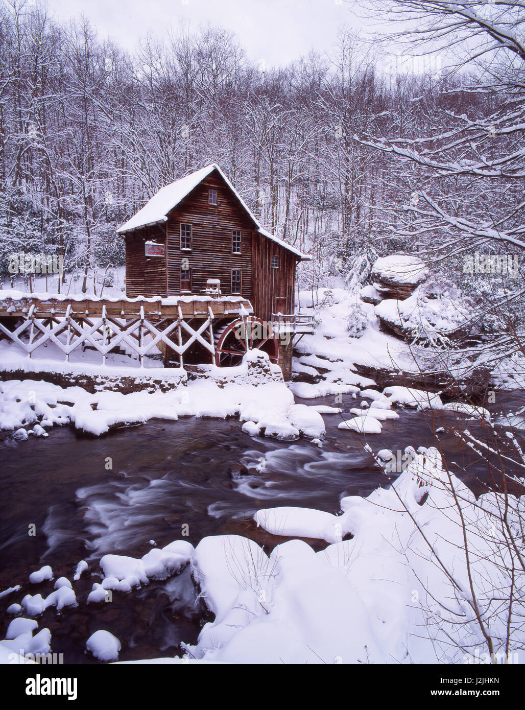 Glade creek grist mill in winter hi-res stock photography and images ...