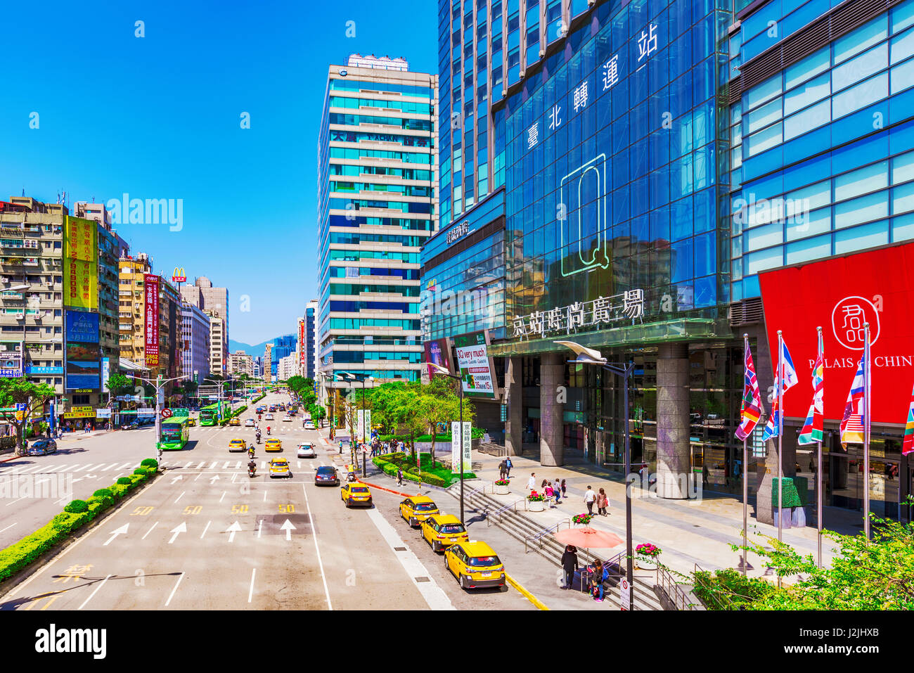 TAIPEI, TAIWAN - APRIL 03: This is the entrance to Q Square shopping ...