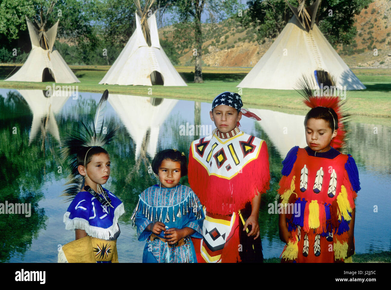 Traditional Native American Family