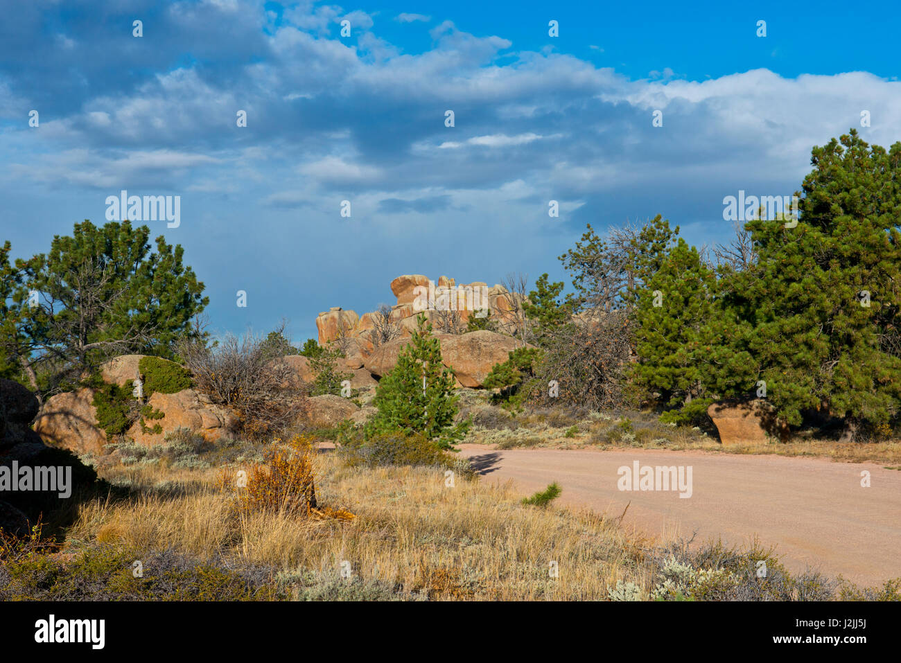 USA, Wyoming, Buford, Vedauwoo Recreation Area, Unique Rock formations ...