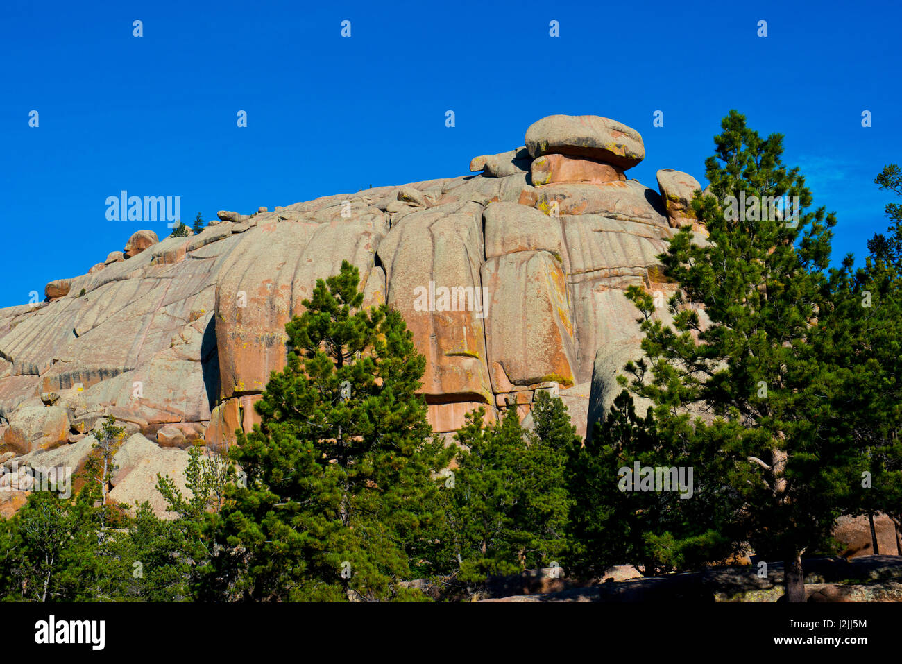 USA, Wyoming, Buford, Vedauwoo Recreation Area, Unique Rock formations ...