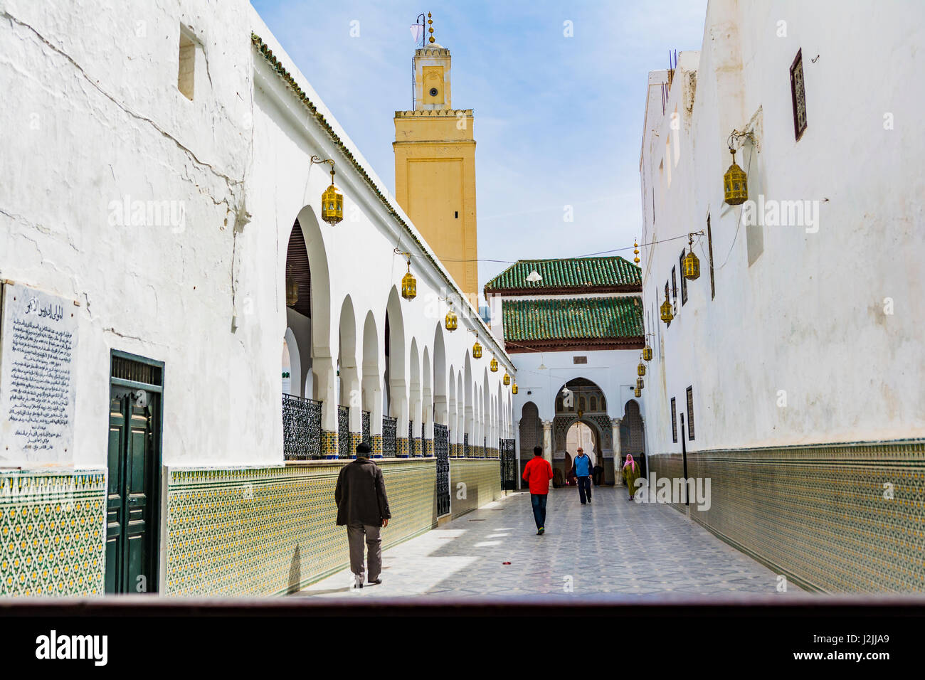 Mosque of Moulay Idriss. Meknes, Morocco, North Africa Stock Photo - Alamy