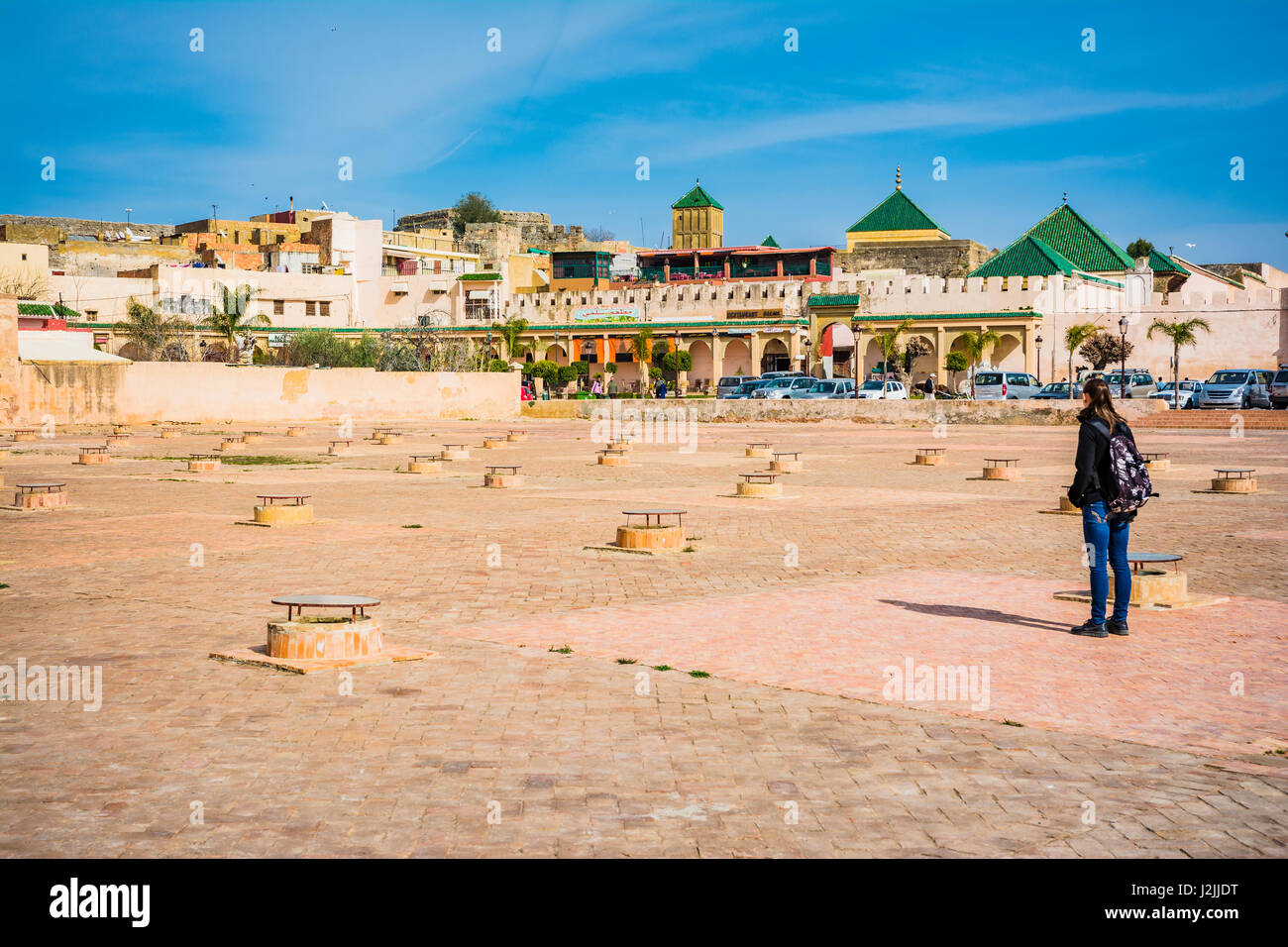 Open platform above the medieval prison of the christian slaves. Meknes ...