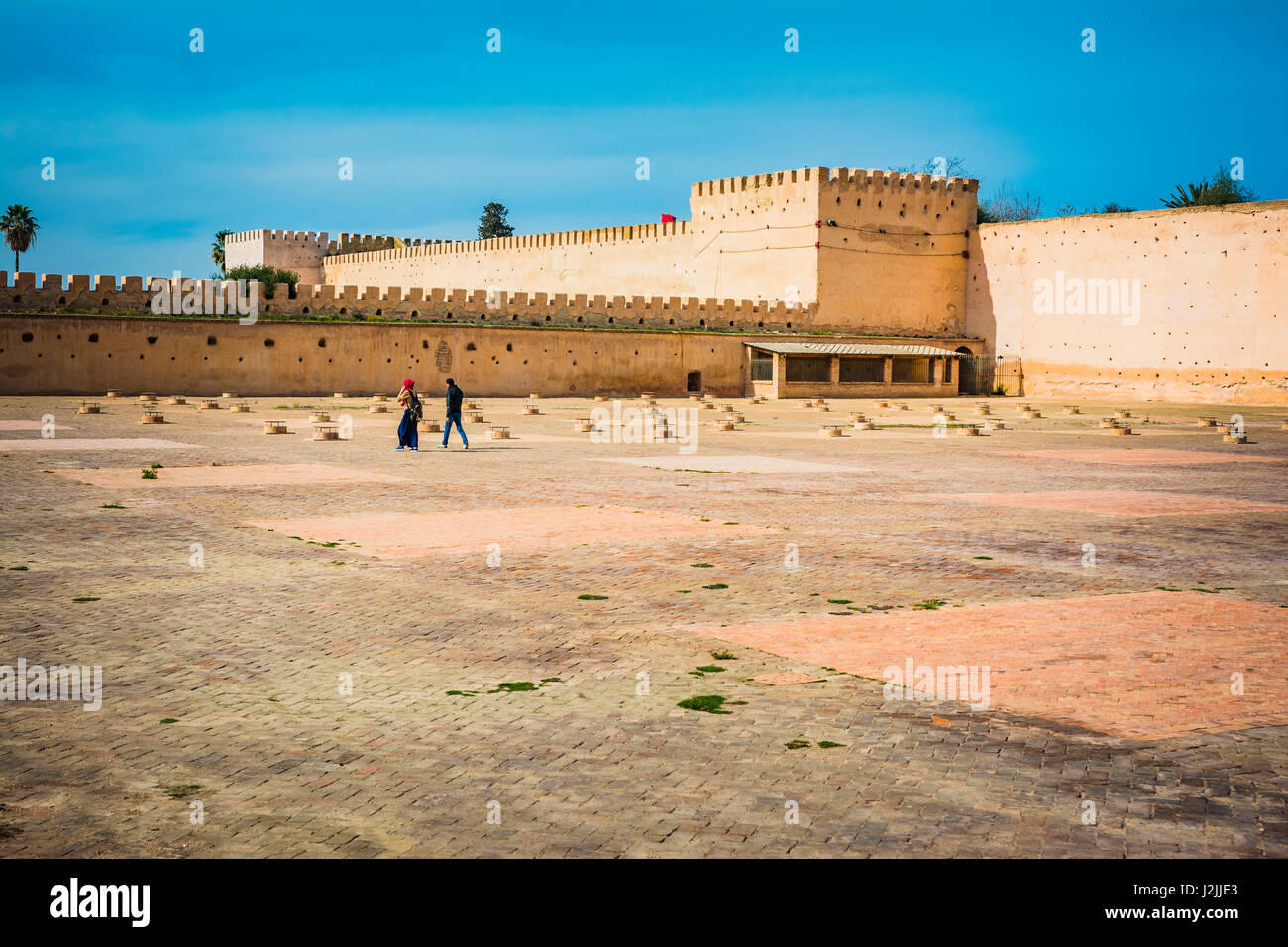 Open platform above the medieval prison of the christian slaves. Meknes ...