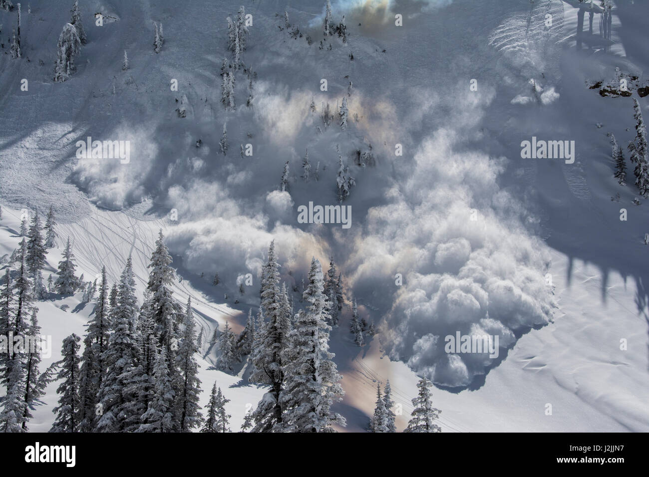 Explosive hand charge to trigger and control avalanche at Grand Targhee ...