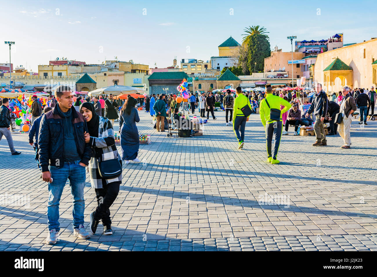 Place El Hedhim is a main and biggest square in Meknes, Morocco, North ...