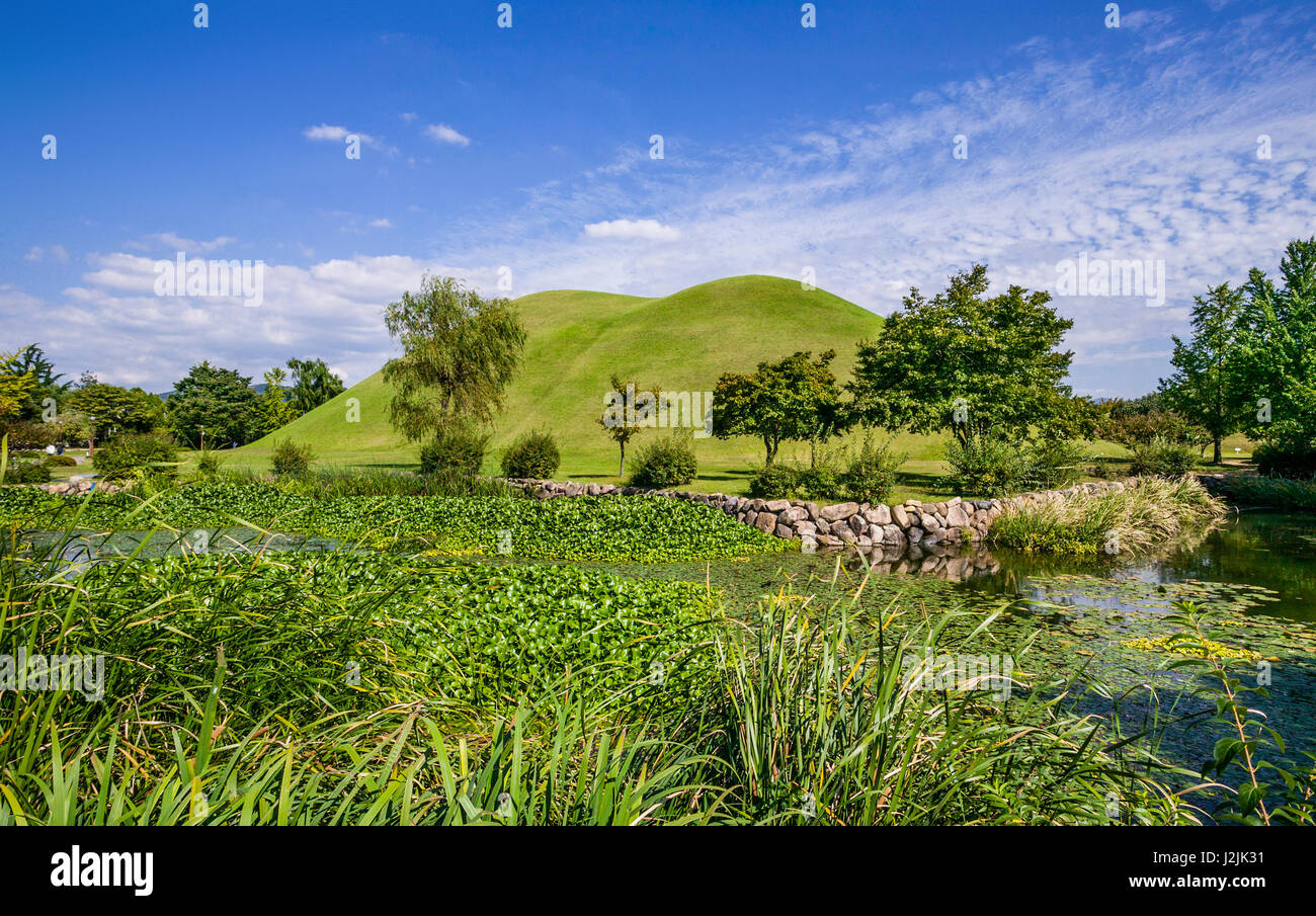 South Korea, North Gyeogsang Province, Gyeongju, Daereungwon Tomb ...