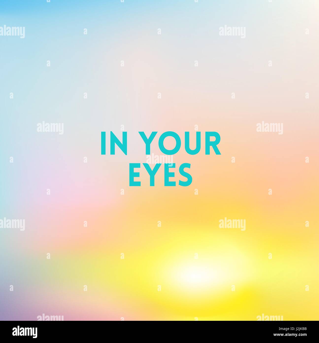 square blurred background - sunset colors With motivating quote Stock ...