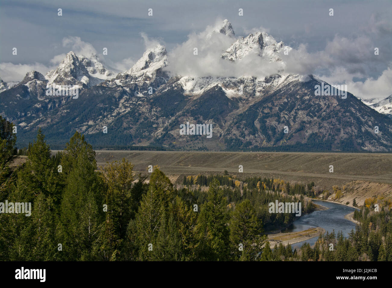 Snake River Viewpoint, Grand Teton National Park, Wyoming, USA Stock ...